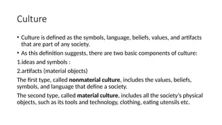 Detailed components of The Indian Culture | PPTX