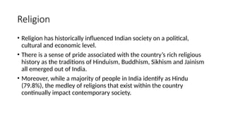 Detailed components of The Indian Culture | PPTX | Hinduism | Religion ...
