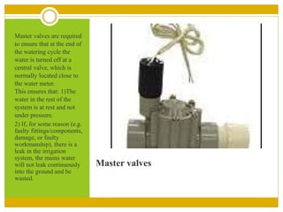 Components of irrigation systems | PPTX