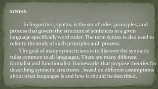 Components of language | PPT
