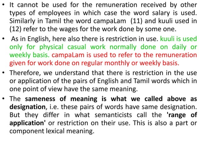 Components of lexical meaning | PPTX