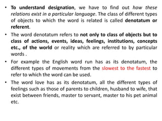Components of lexical meaning | PPTX