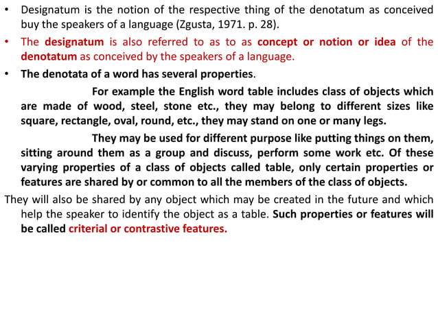 Components of lexical meaning | PPTX