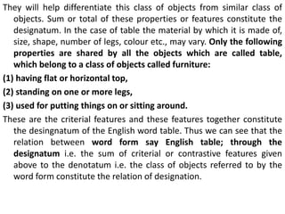 Components of lexical meaning | PPTX