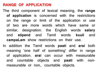 Components of lexical meaning | PPTX