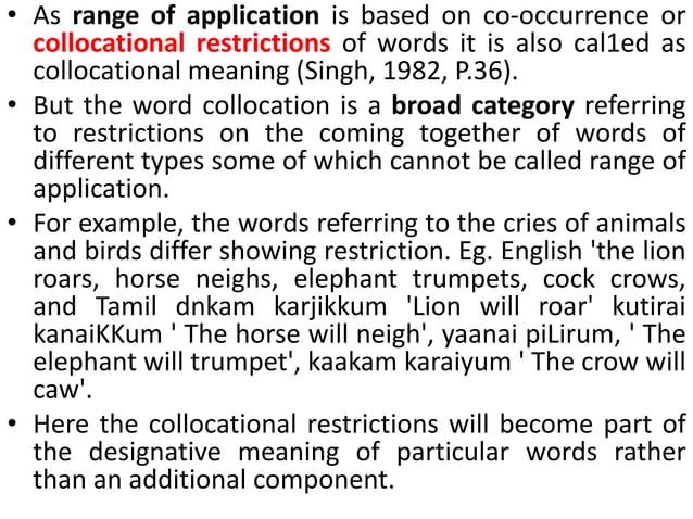 Components of lexical meaning | PPTX