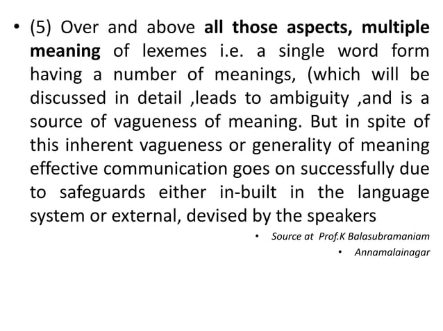Components of lexical meaning | PPTX
