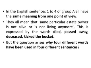 Components of lexical meaning | PPTX