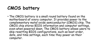 Components Of Motherboard or Parts of Motherboard | PDF
