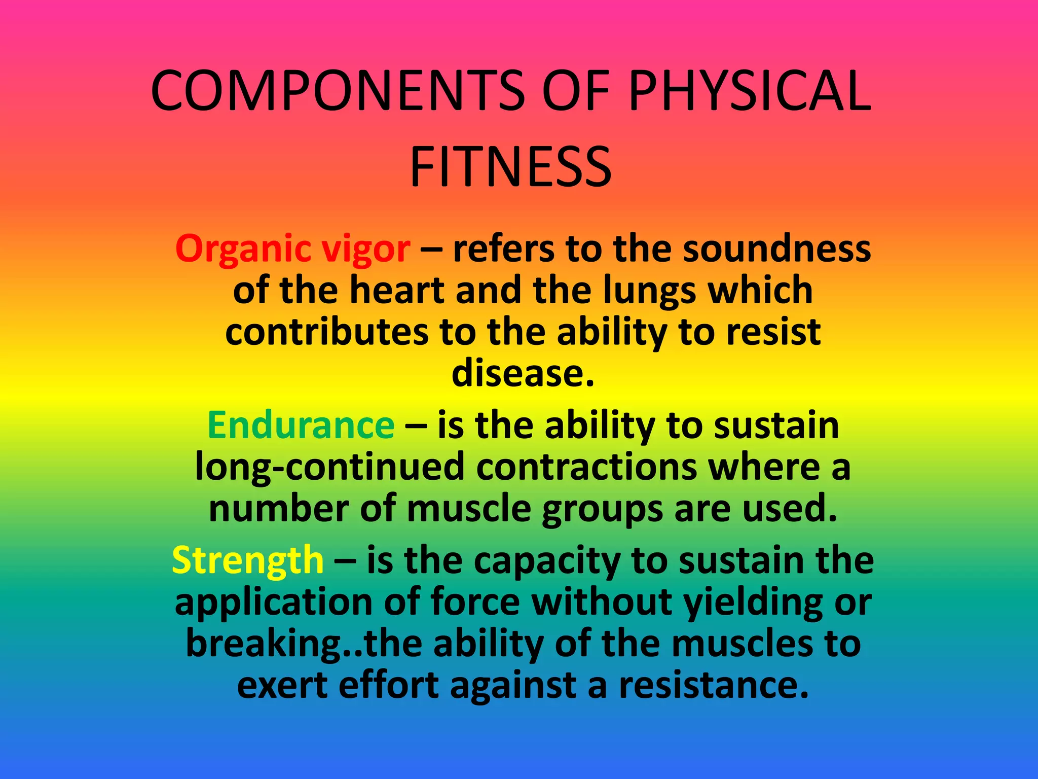 Components of physical fitness | PPTX