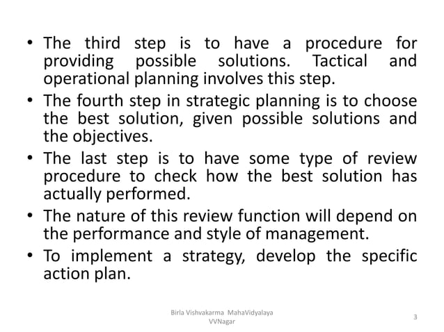 Components of planning with block diagram | PPTX