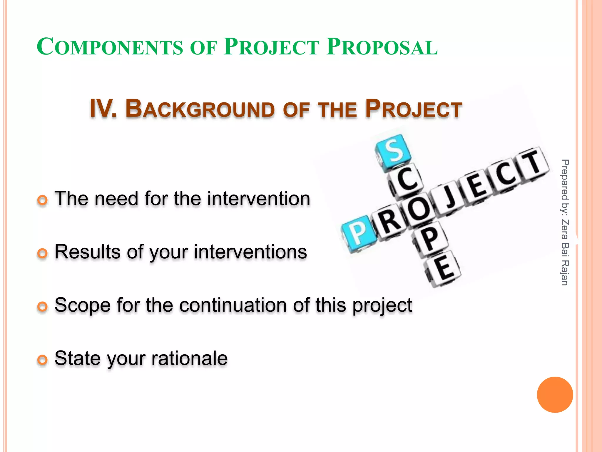 Components of Project Proposal | PPTX
