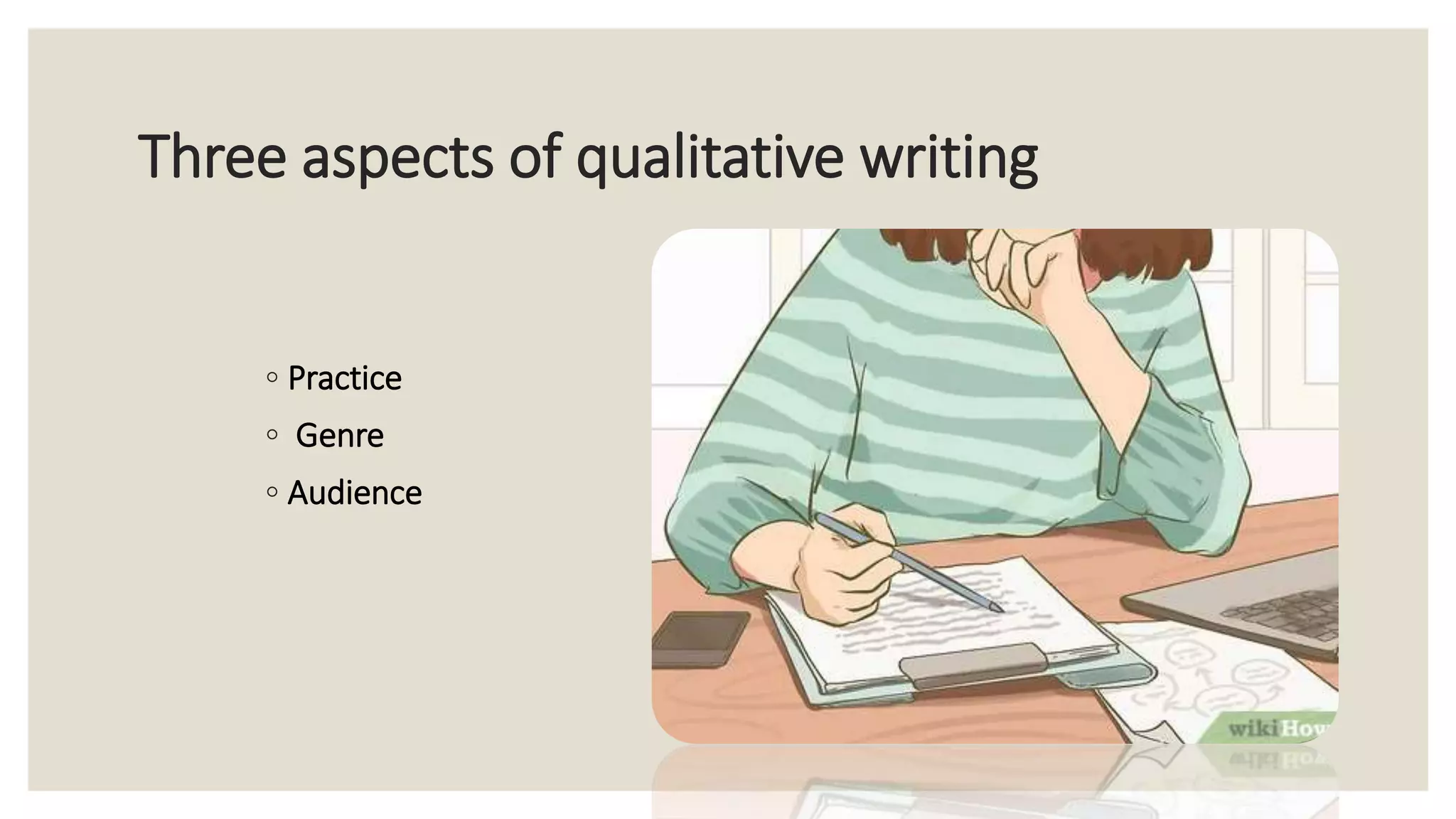 Components in qualitative research proposal Three aspects of ...