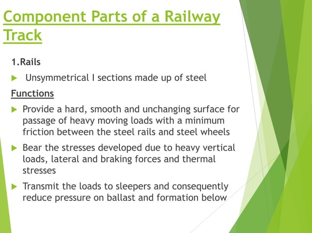 Components of railway track | PPTX | Rail Travel | Travel Type