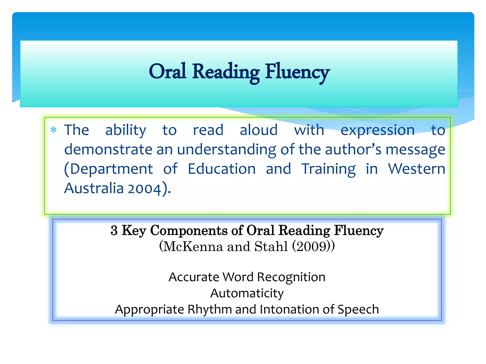 Components of reading process | PPTX