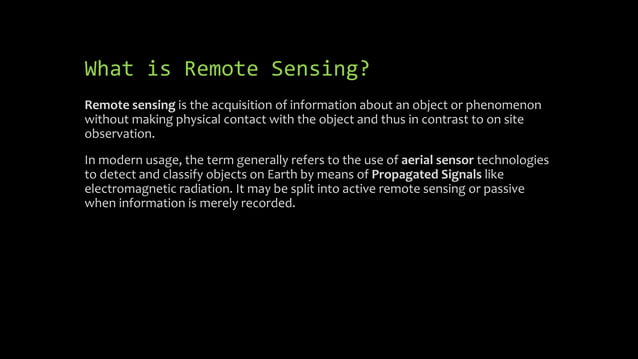 Components of Remote Sensing | PPTX | Photo Editing Software | Computer Software and Applications