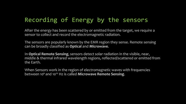 Components of Remote Sensing | PPTX | Photo Editing Software | Computer Software and Applications