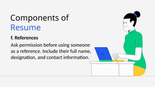 Components of Resume (Main Parts of a Resume) | PPTX