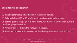 Components of RPD and Major connectors_Dr Shuchi Jain.pptx