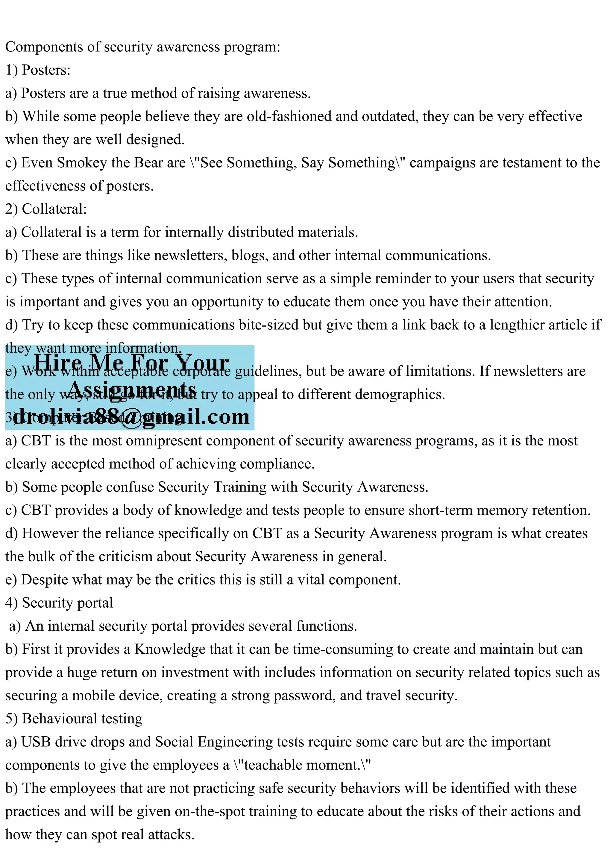 Components of security awareness program1) Postersa) Posters a.pdf