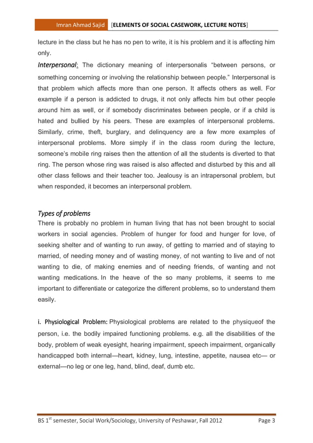 Components of Social Casework by Imran Ahmad Sajid