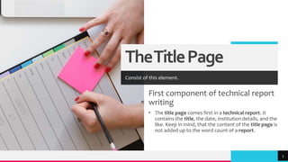 Components of technical report writing | PPTX