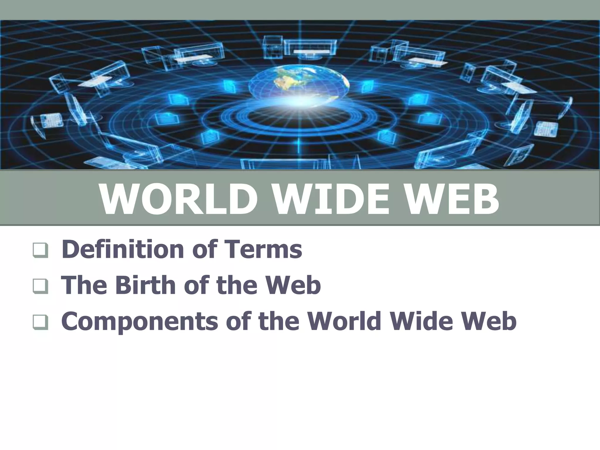 Components of the Internet and the World Wide Web | PPTX