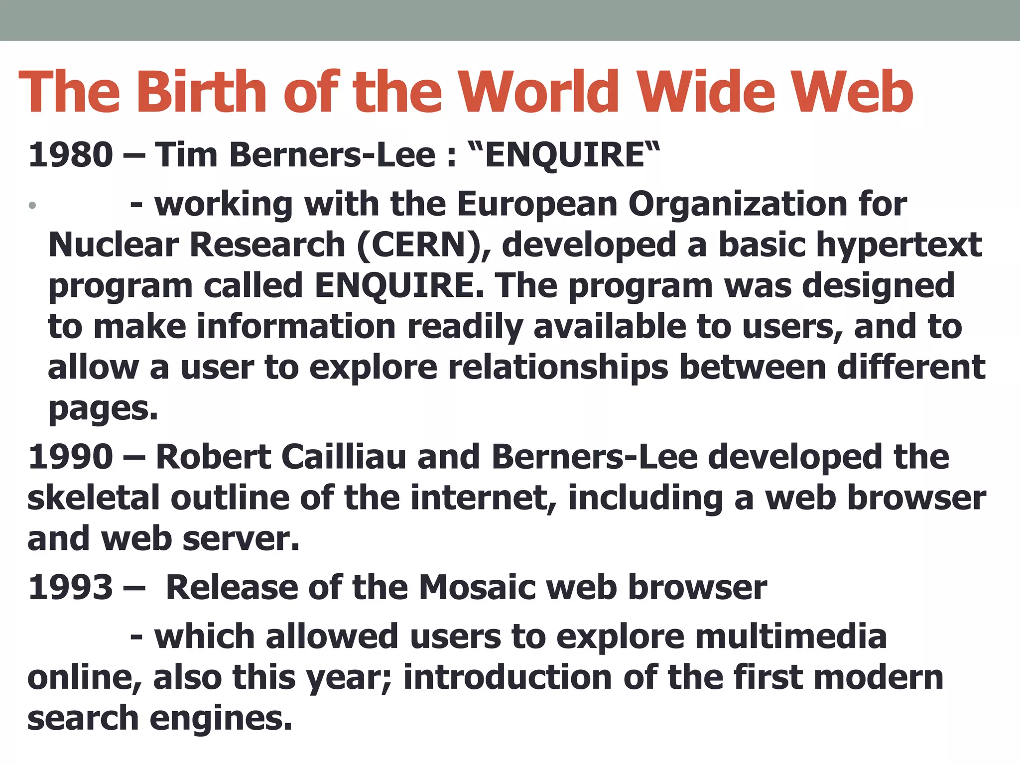 Components of the Internet and the World Wide Web | PPTX