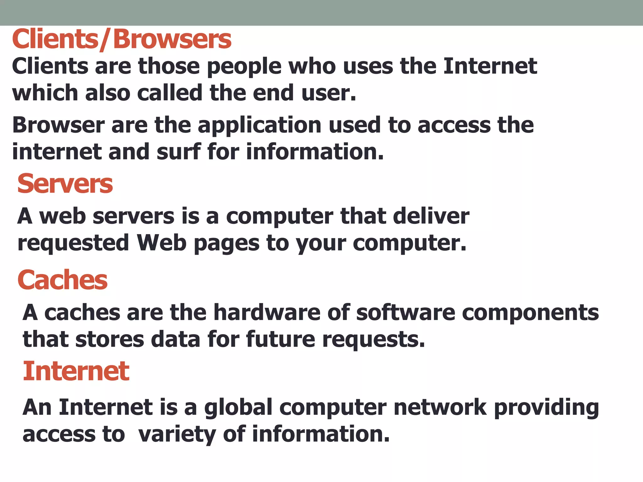 Components of the Internet and the World Wide Web | PPTX