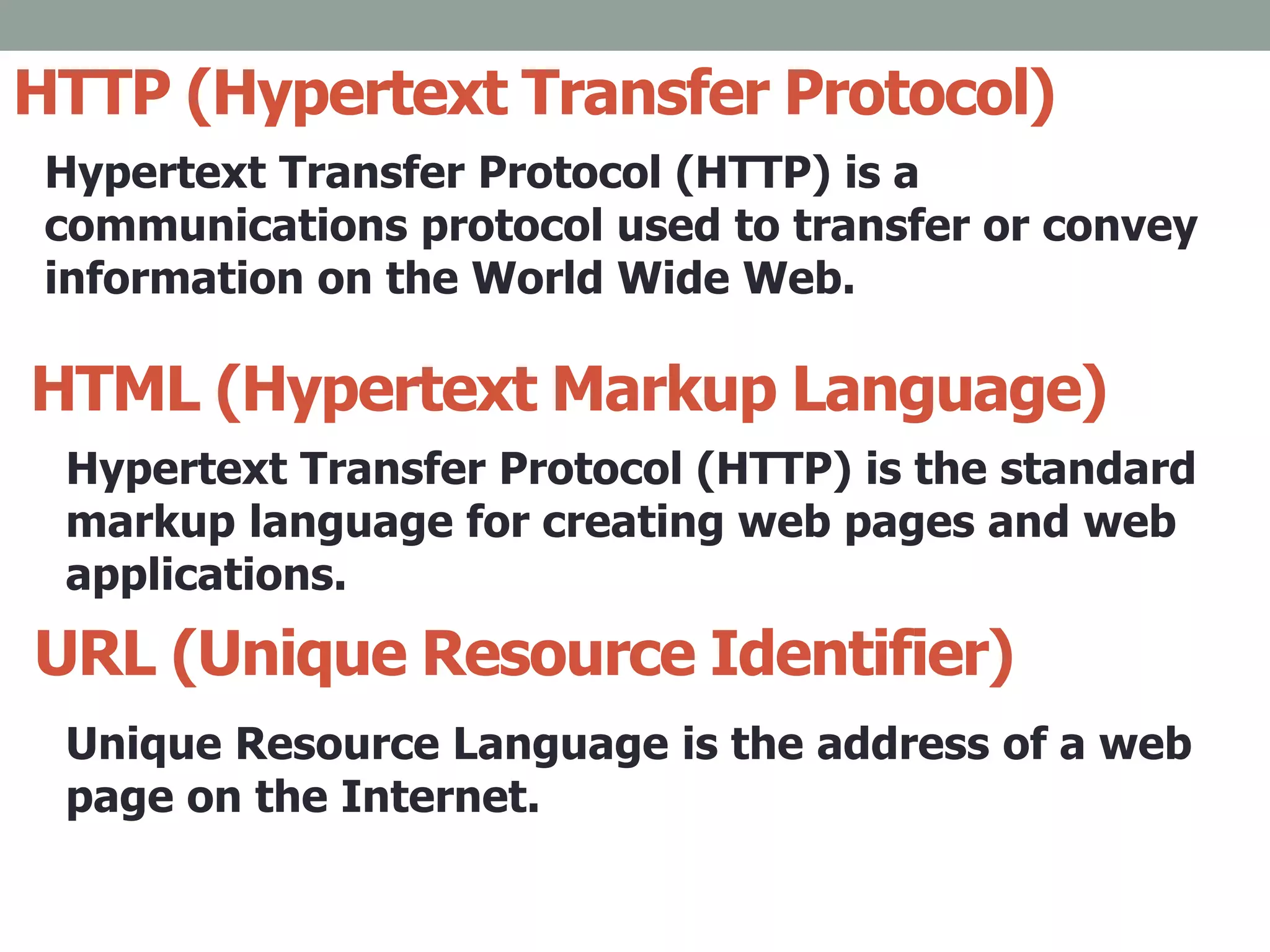 Components of the Internet and the World Wide Web | PPTX