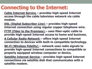 Components of the Internet and the World Wide Web | PPTX