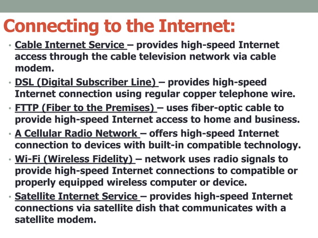 Components of the Internet and the World Wide Web | PPTX