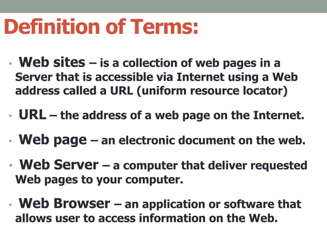 Components of the Internet and the World Wide Web | PPTX