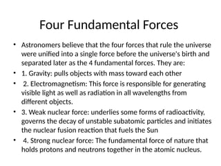 COMPONENTS OF THE UNIVERSE created by vishwanath pai | PPTX