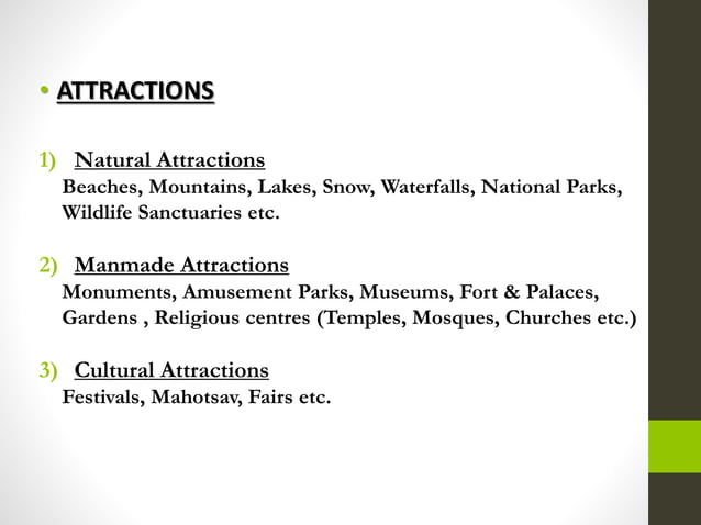 Components of tourism | PPTX | Hotel Properties | Real Estate