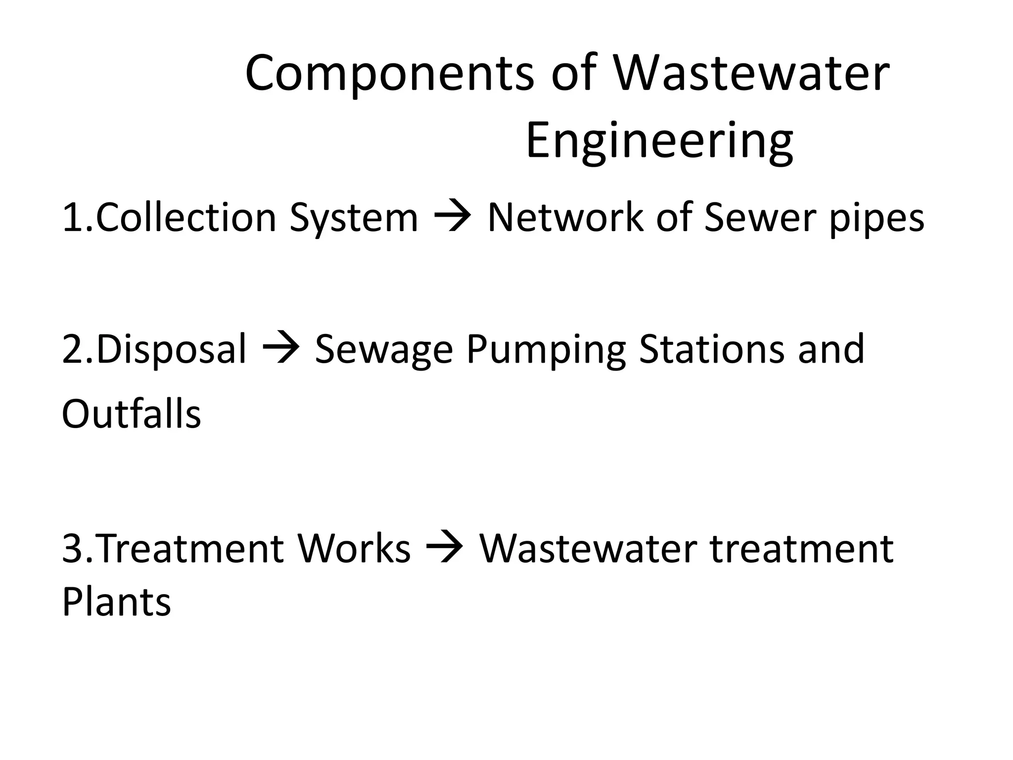 Components of wastewater engineering | PPT