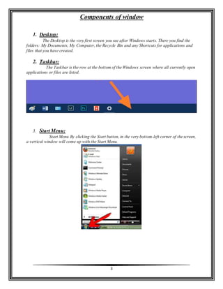 Components of window | DOCX