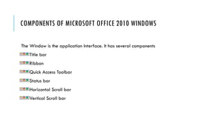 Components of Windows presentation pptx | PPTX