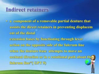 Component Parts of A Partial Denture | PPTX