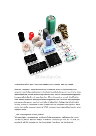 Components Sourcing, Electronic parts supplier - Hitech Circuits Co., Limited | PDF