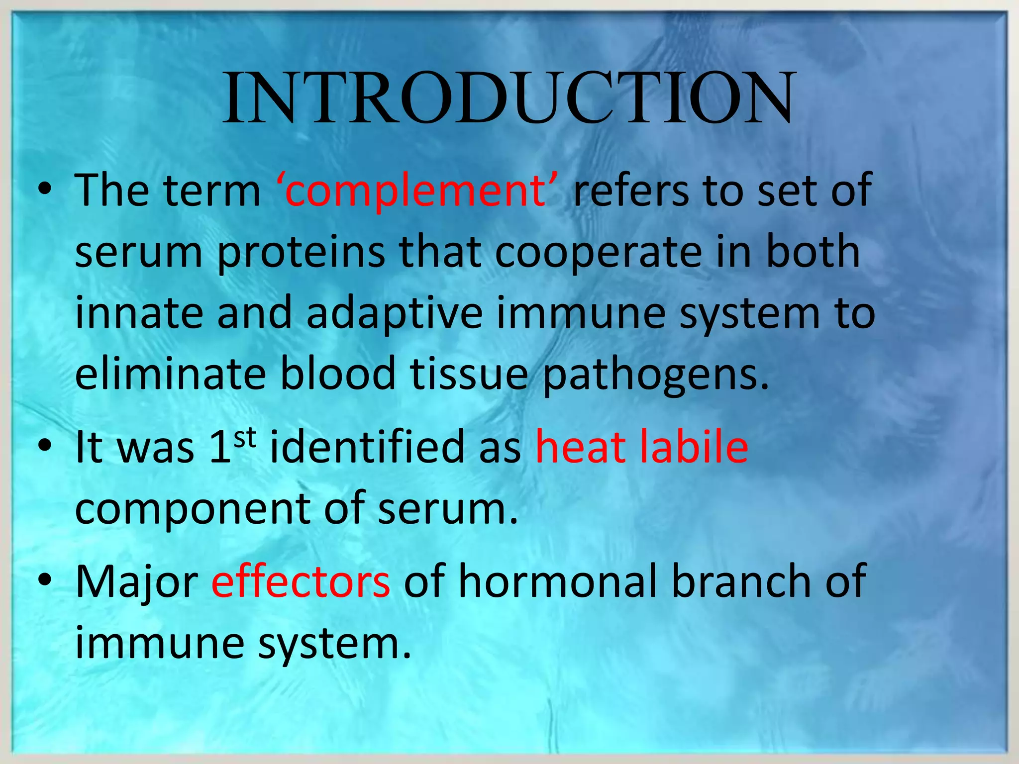 Complement system | PPTX