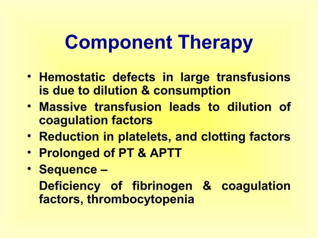 Component therapy in obstetrics | PPT