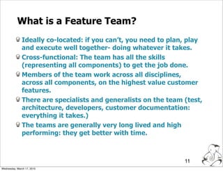 Agile Component versus Agile Feature Teams | PDF | Operating Systems ...