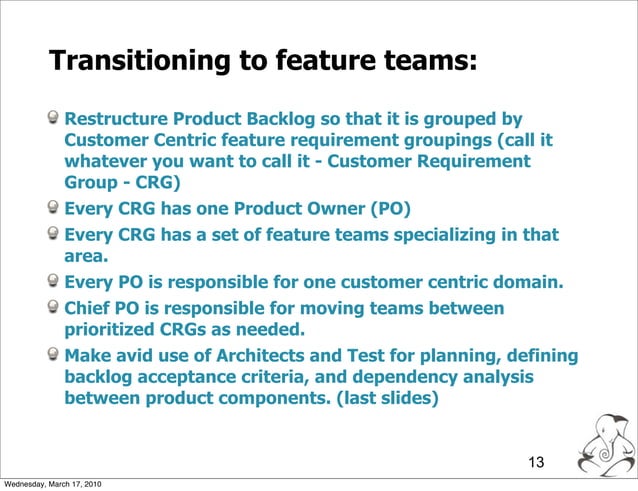 Agile Component versus Agile Feature Teams | PDF | Operating Systems | Computer Software and ...