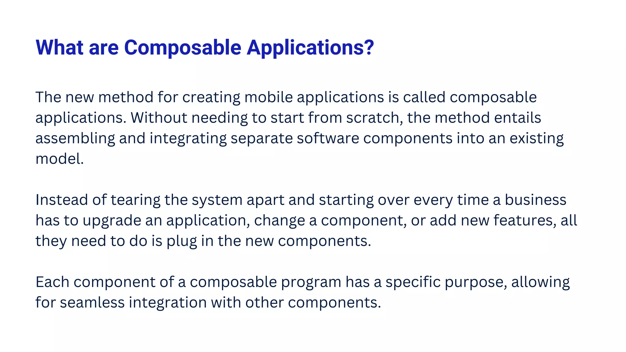 Everything you need to know about Composable Applications | PDF