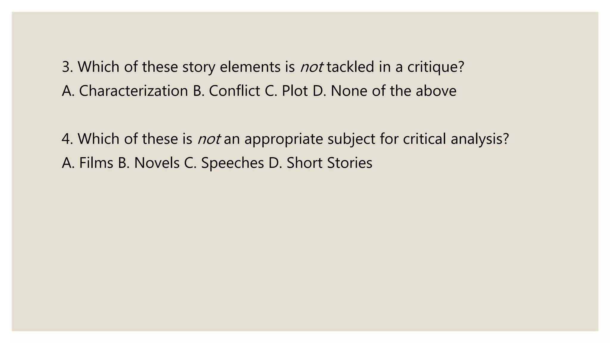 Compose an Independent Critique of a Chosen Selection.pptx