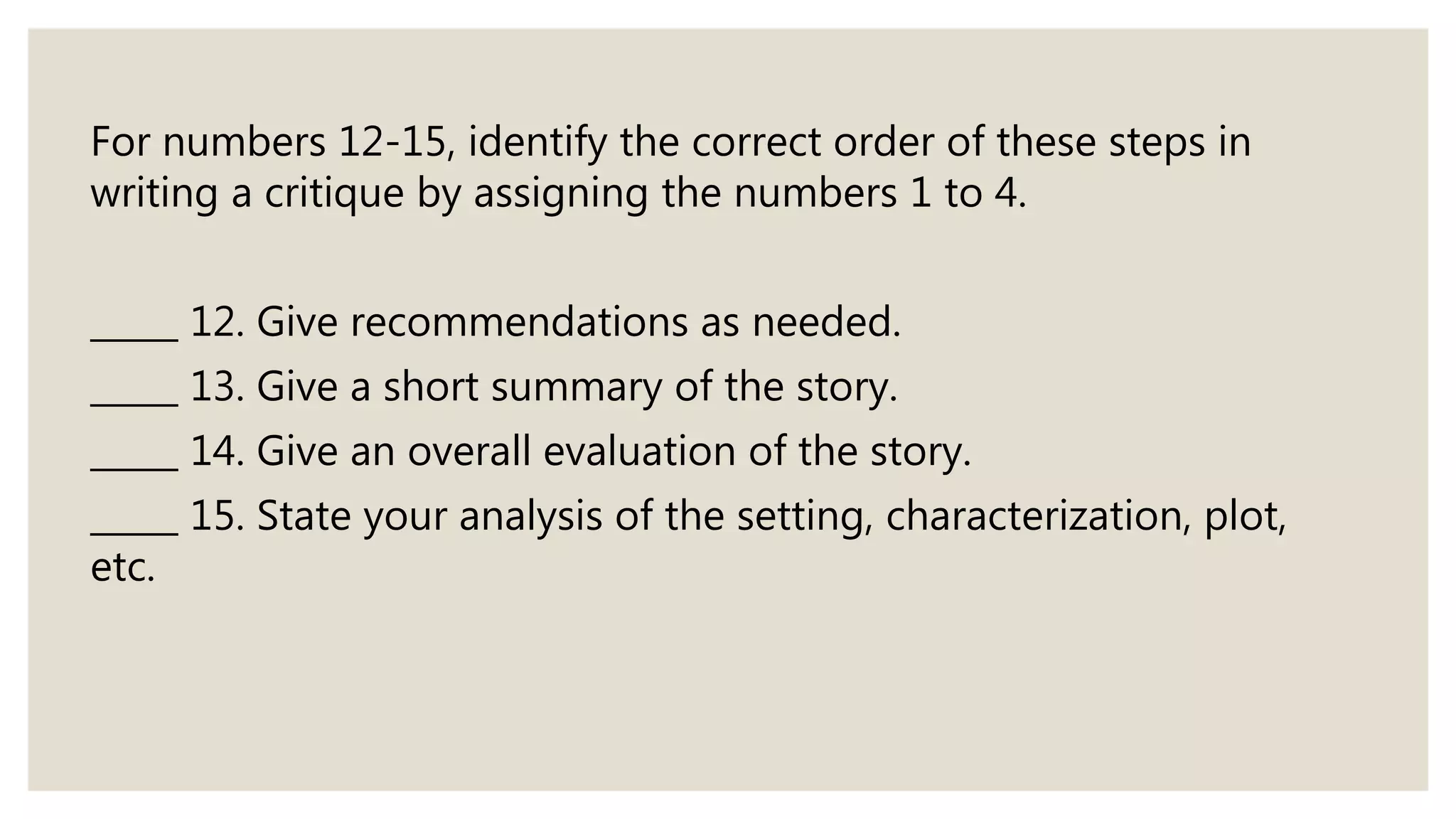 Compose an Independent Critique of a Chosen Selection.pptx
