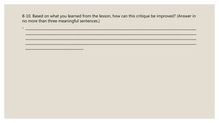 Compose an Independent Critique of a Chosen Selection.pptx