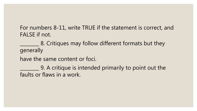 Compose an Independent Critique of a Chosen Selection.pptx
