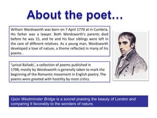 Composed upon westminster_bridge | PPTX